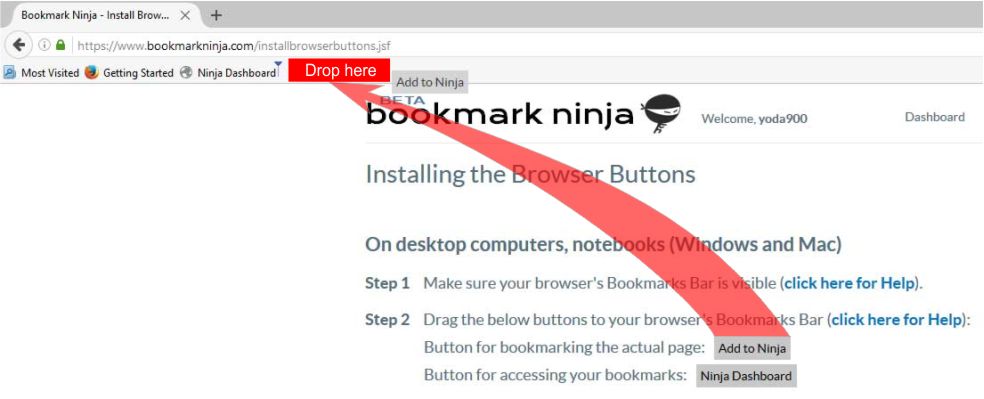 Bookmark Ninja: How to install the Browser Buttons (Bookmarklets) on a ...