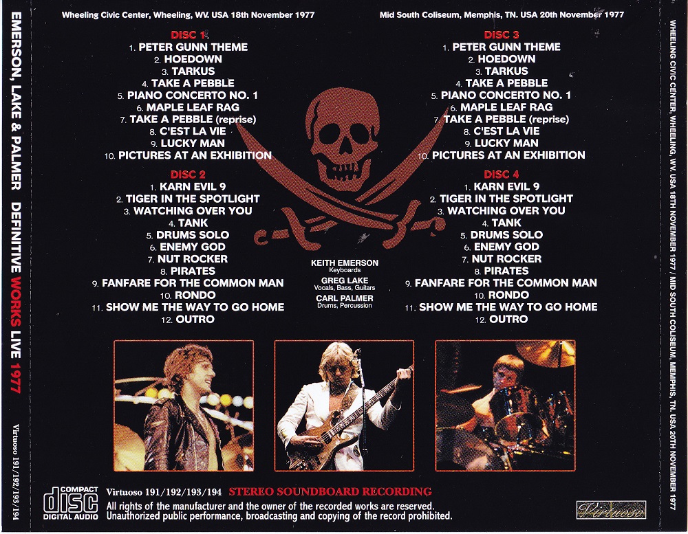 T.U.B.E.: Emerson, Lake & Palmer - 1977-11-18 - Wheeling, WV (FM/FLAC)