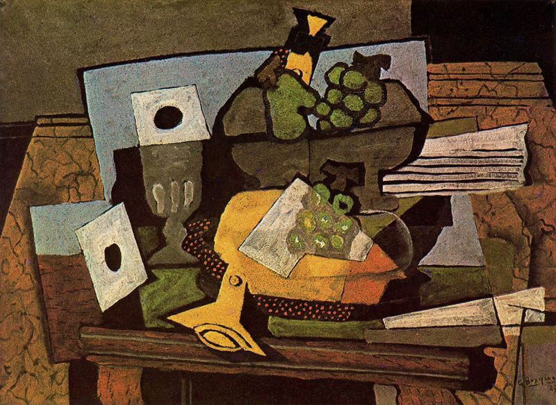 the art of construction: Synthetic Cubist Still-Life