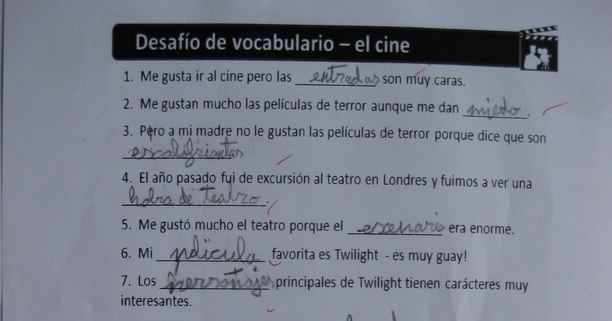 EL CINE: Vocabulario de cine