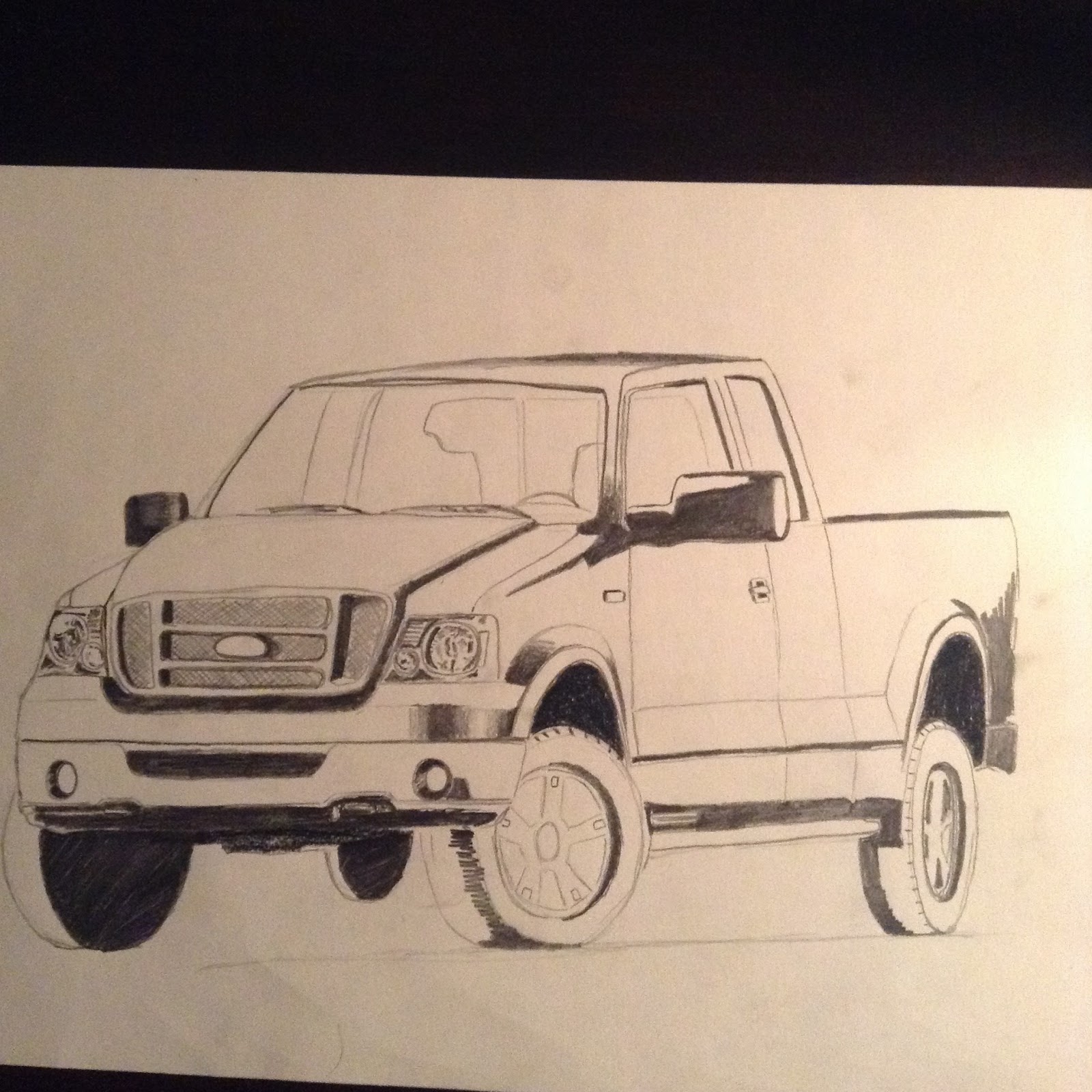 The PG Car Blog: How to draw a Ford F-150, Step-by-Step!