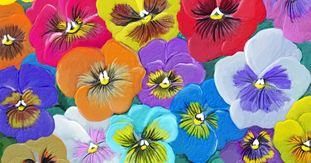 Pansy Painting Art Print - ArtByJudieAnn