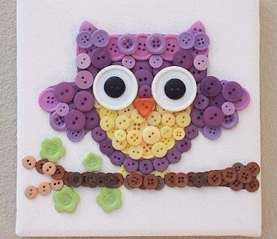 Aprende cómo hacer cuadros decorativos con botones de colores ...