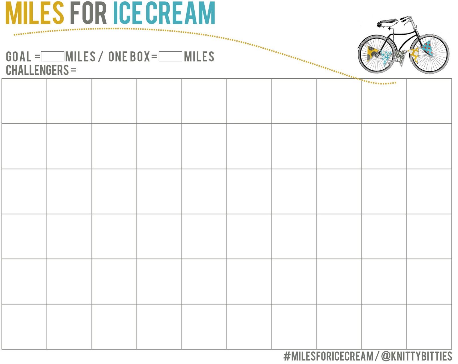 Miles for Ice Cream! Printable Included