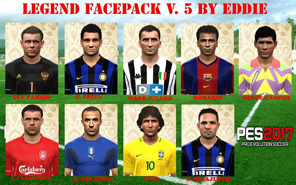 PES 2017 Legends Facepack v5 by Eddie Facemakers ~ SoccerFandom.com ...