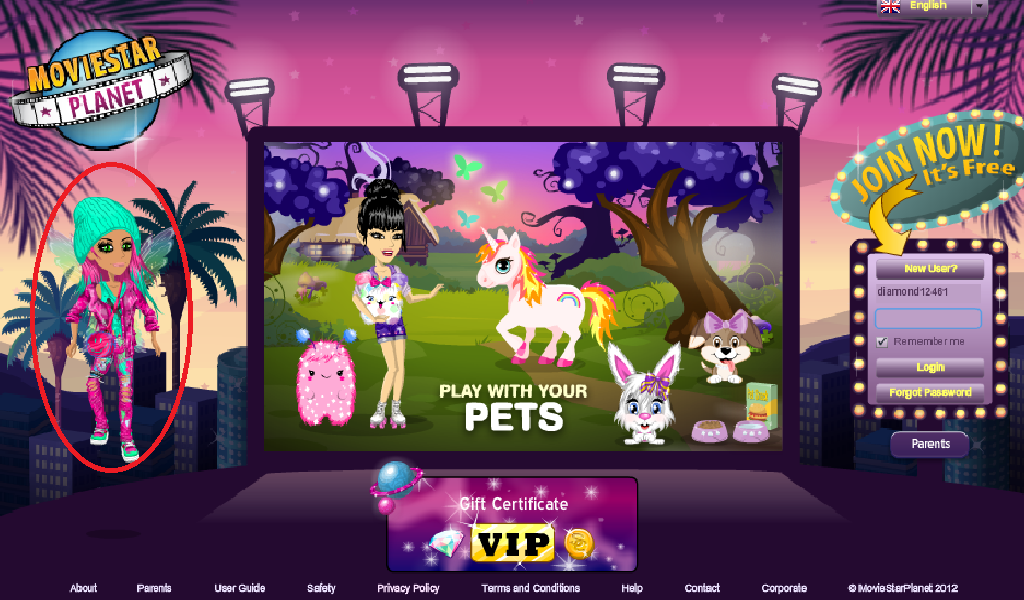 diamond12461: weird login screen with ishacool