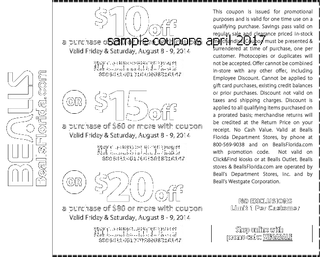 Free Promo Codes and Coupons 2023: Bealls Coupons