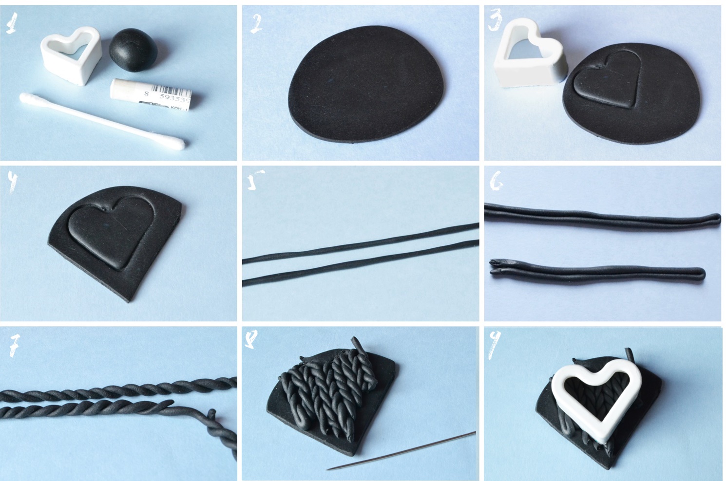 LILLA LOU BLOGUJE: DIY - Plecione kolczyki-serduszka z modeliny