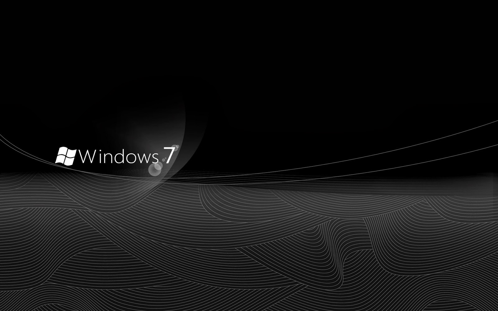 Fondo de Pantalla Windows 7 en un fondo negro | Wallpapers Megas