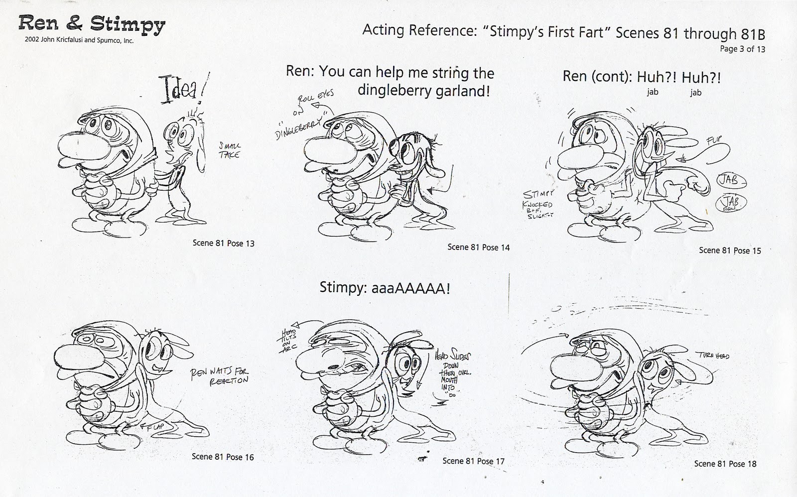 Flooby Nooby: Ren & Stimpy - Acting Reference: Stimpy’s First Fart