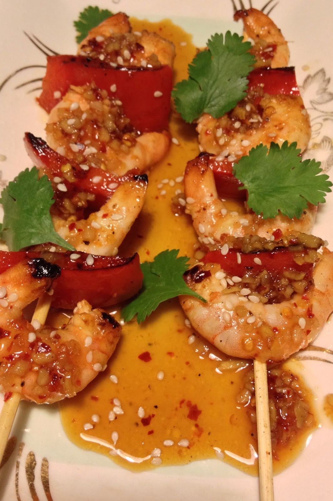 Domestic Sluttery: Sluttishly Savoury: Sticky Ginger & Lemongrass Prawns