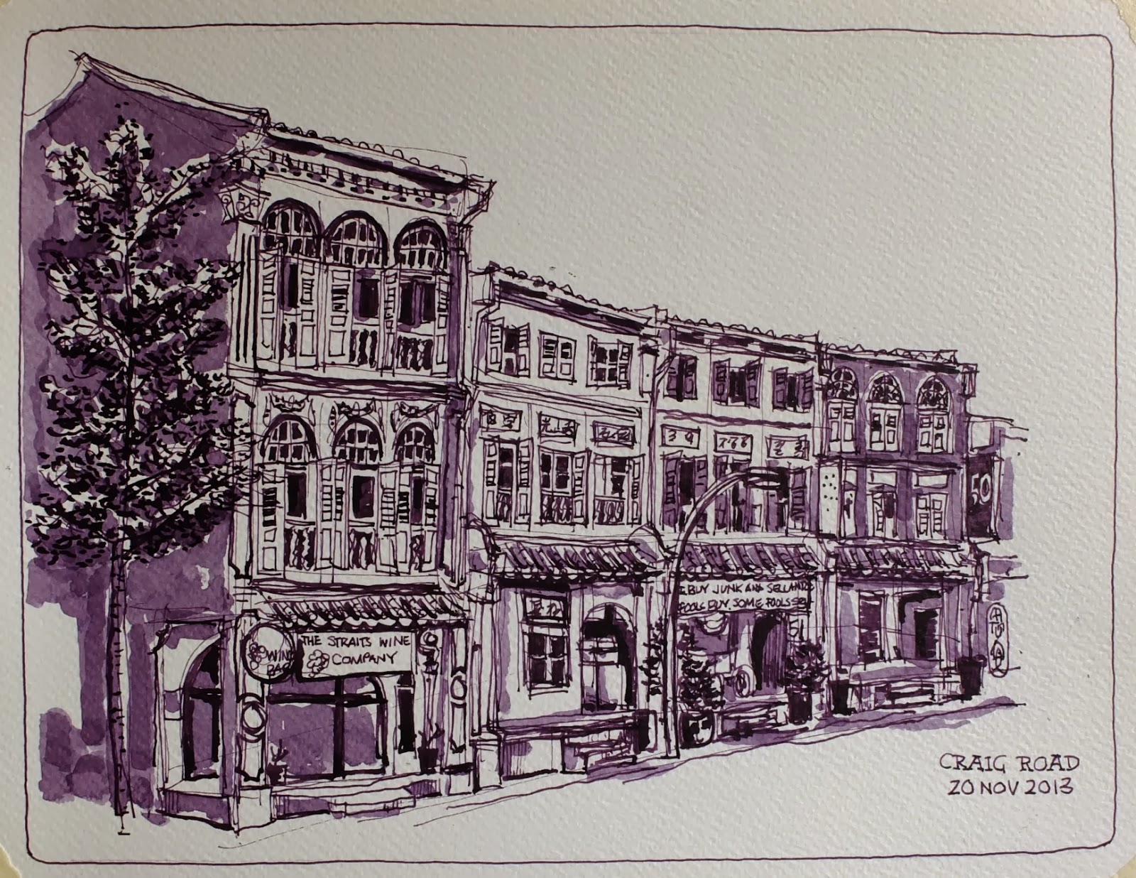 Urban Sketchers Singapore : Fountain Pens Ink Sketches