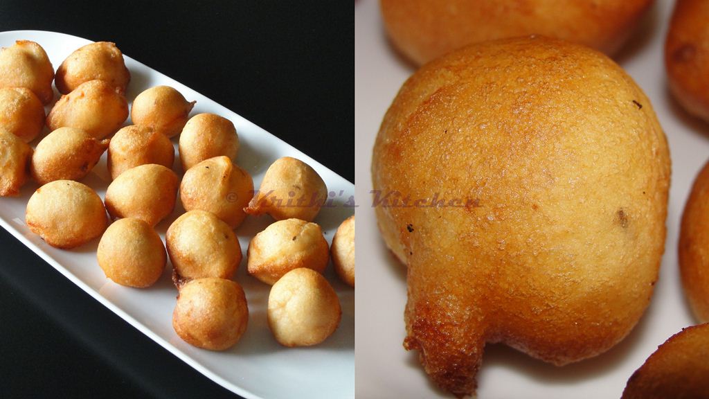 Krithi's Kitchen: Urad Sweet Bonda / Deep Fried Sweet Vadas with Urad ...