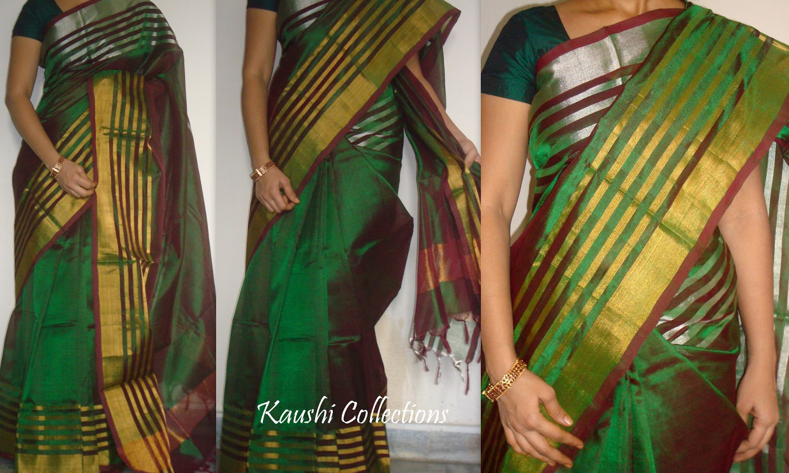 Sparkling Fashion: Pure silk Uppada sarees