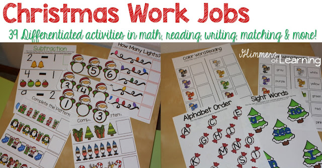Christmas Work Jobs - Glimmers of Learning
