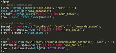 SQL : Perbedaan MySql, MySqli, dan PDO - Unique Programmer