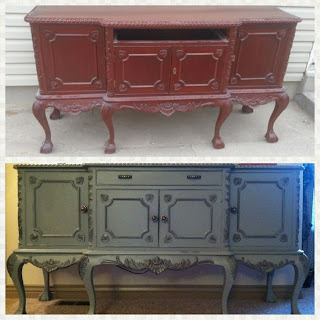 -Worth the Hassle-: Before After Ornate Buffet