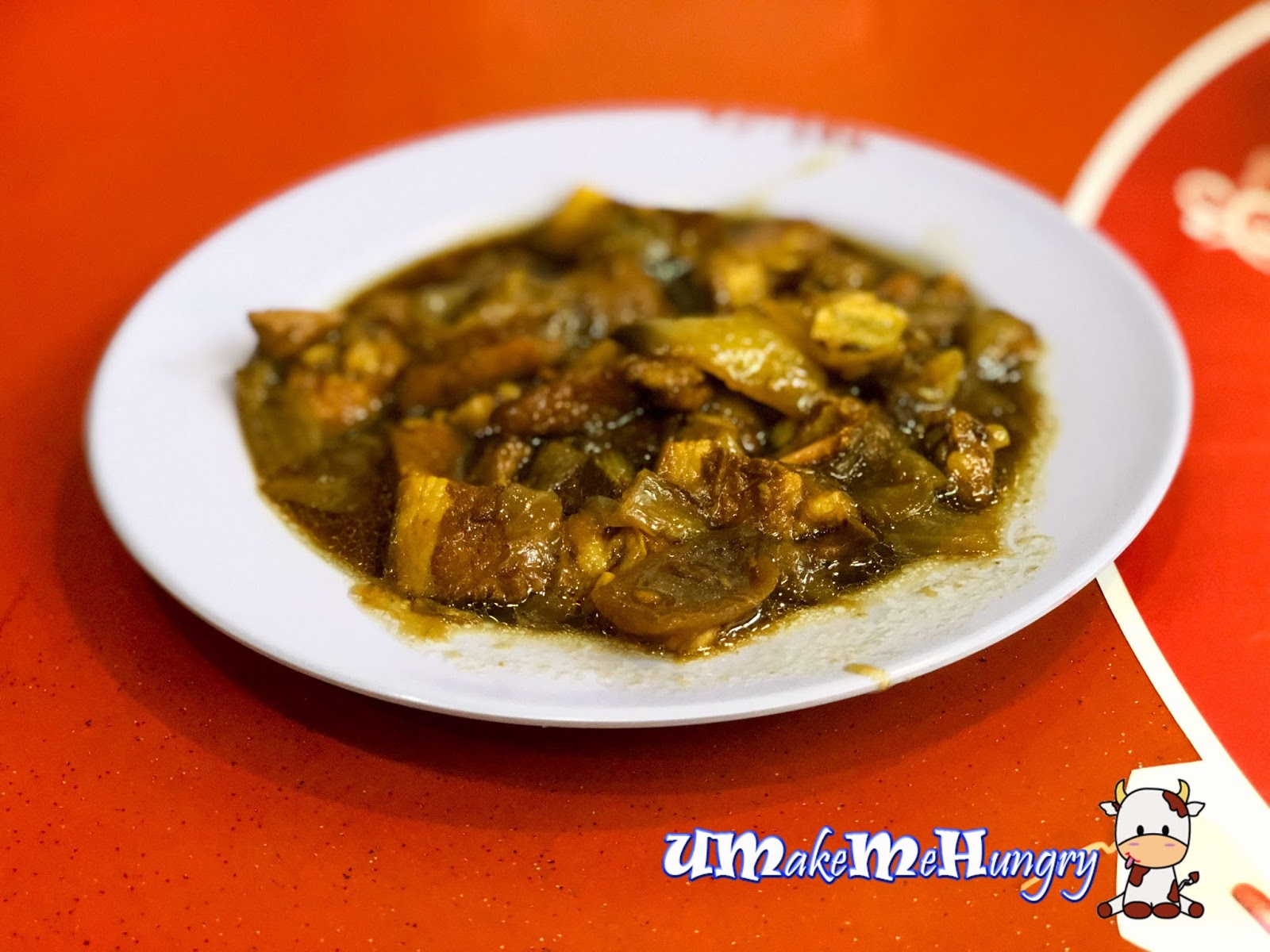 Braised Pork belly with Onions