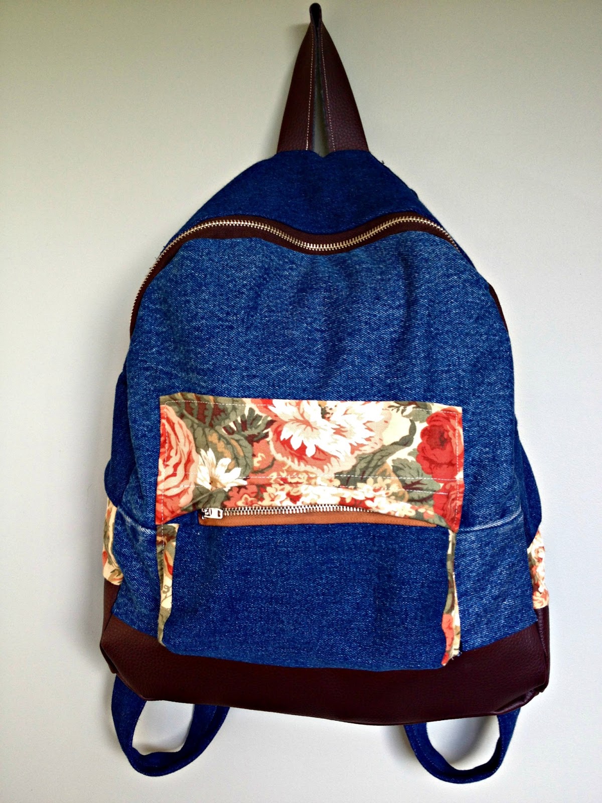 Salute to Cute: Backpack - Denim scraps