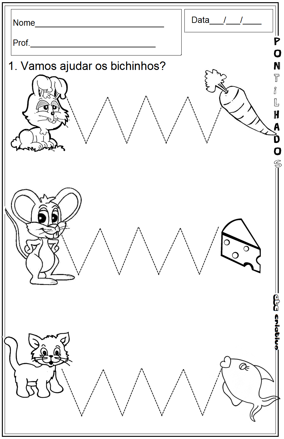 Atividades De CoordenaÇÃo Motora Dos Numerais De 1 A 10