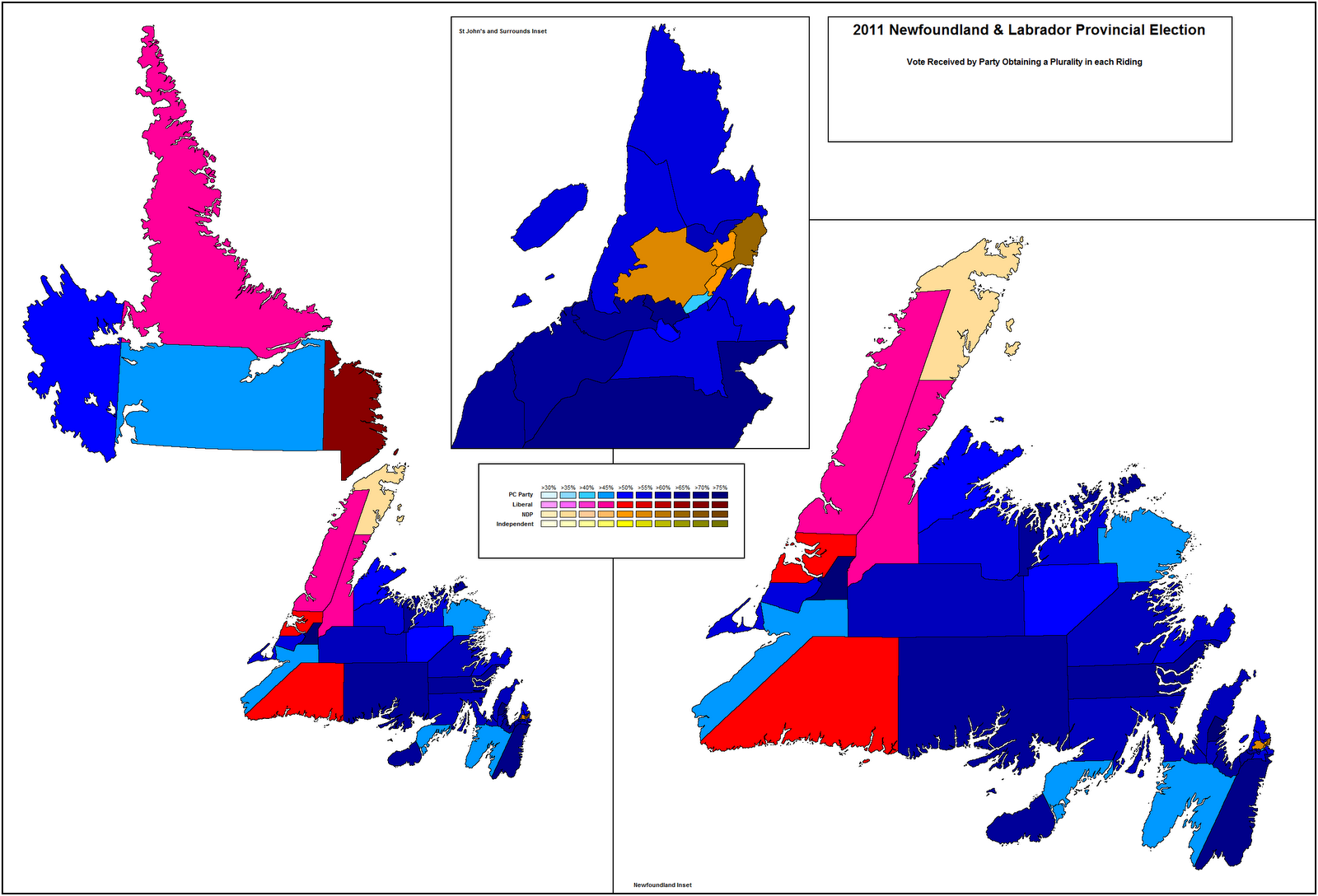 Canadian Election Atlas: Newfoundland and Labrador provincial election ...