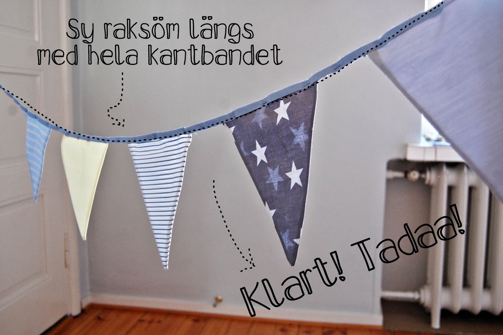 Lilla Hanna i Stora världen: Hur man syr vimplar!