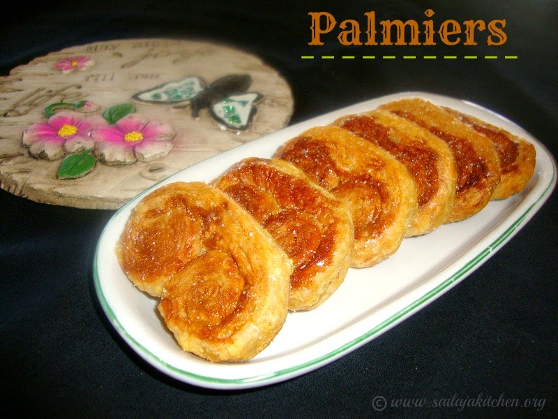 Sailaja Kitchen...A site for all food lovers!: Palmiers Recipe / Sweet ...