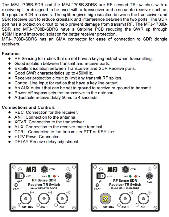 M7MCQ HAM RADIO BLOG: MFJ-1708B SDR