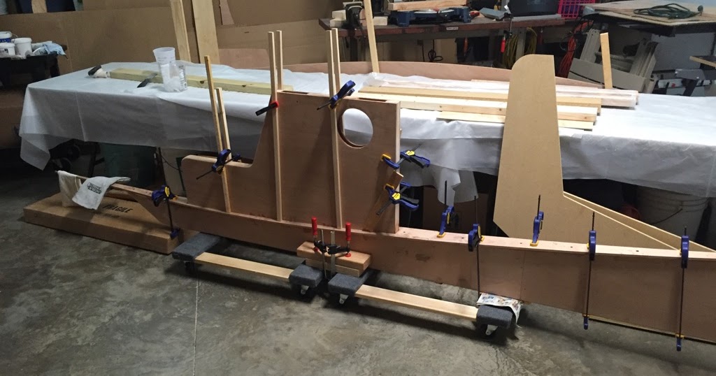 Ron's Pocketship Build: Glued Keelson to Keel Assembly