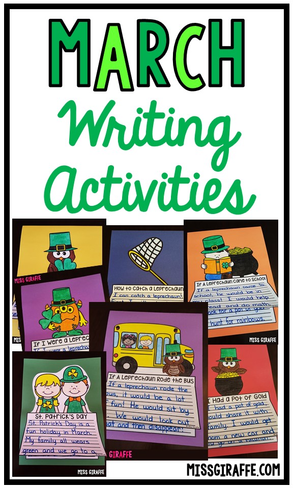 Miss Giraffe's Class: March Writing Activities and Bossy R Activities