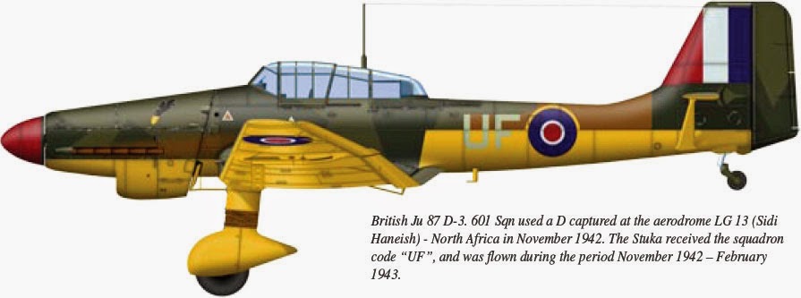 Captured Stuka (Ju 87).117 Squadron RAF Western Desert/Egypt c1942 ...