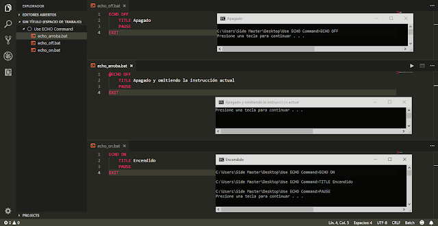 Desenmascarando la instrucción @ECHO OFF | ON