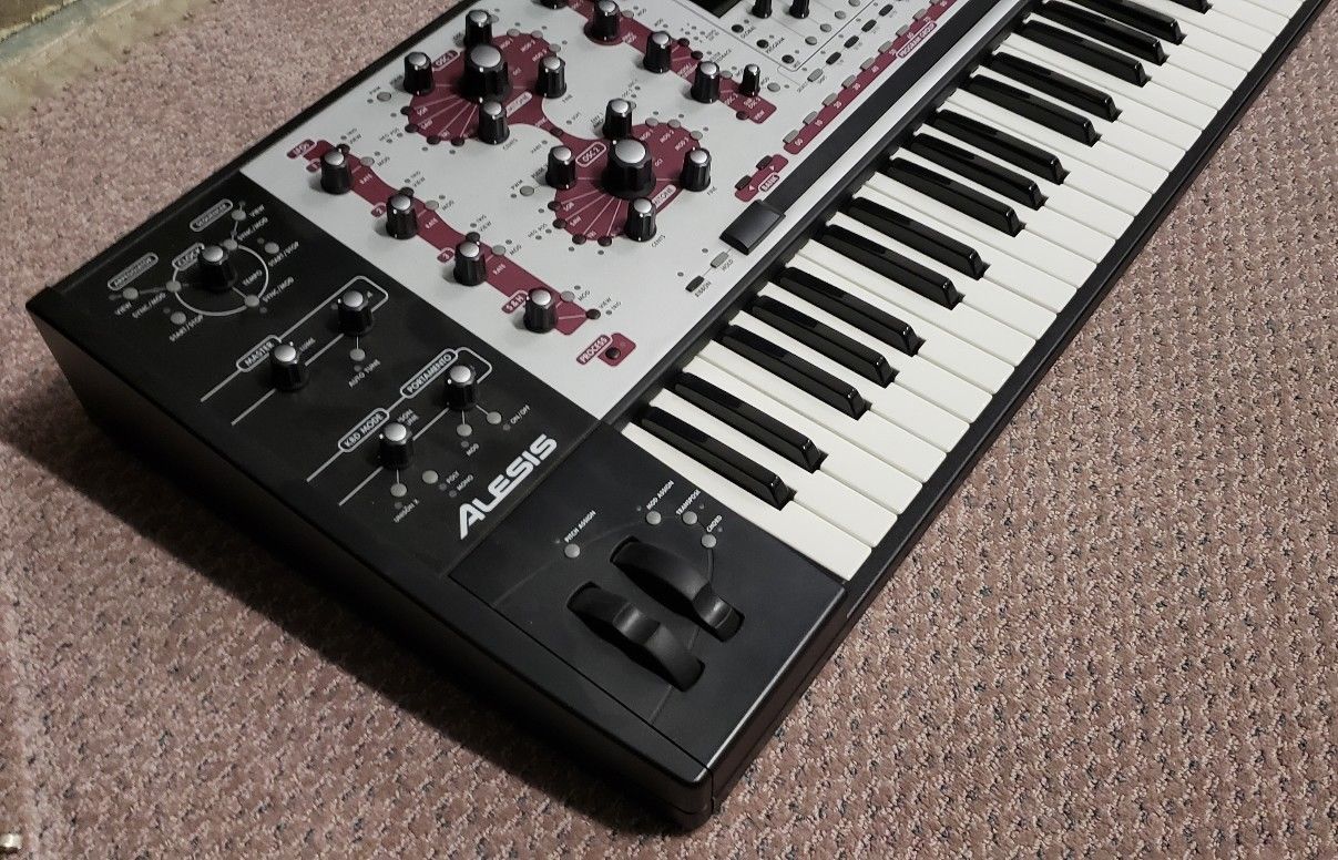 MATRIXSYNTH: Red / Burgundy Alesis A6 Andromeda Synthesizer