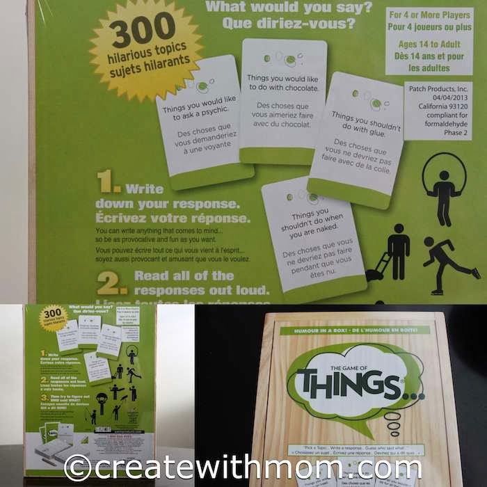 Create With Mom: The Game of THINGS
