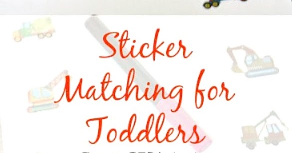 DIY Sticker Matching Game for Toddlers | School Time Snippets