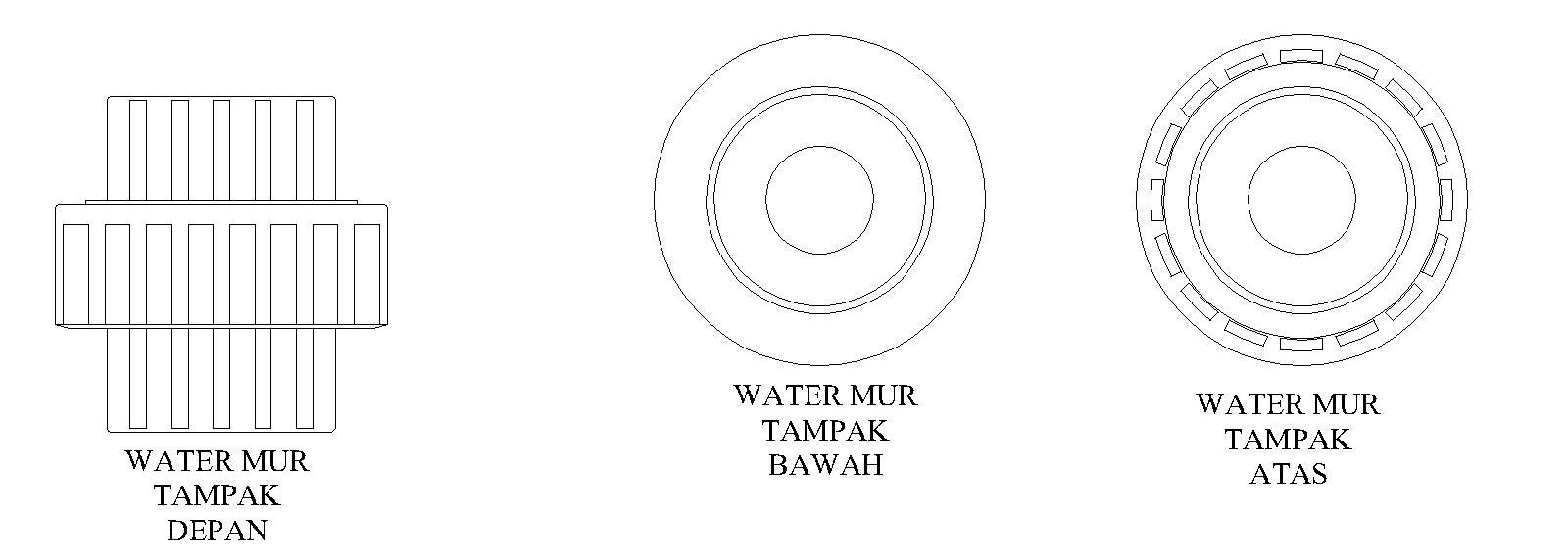 Design AutoCad Wahyu: Gambar Water Mur