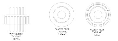 Design AutoCad Wahyu: Gambar Water Mur