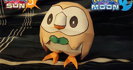 Pokemon : Rowlet Papercraft | Paperized Crafts