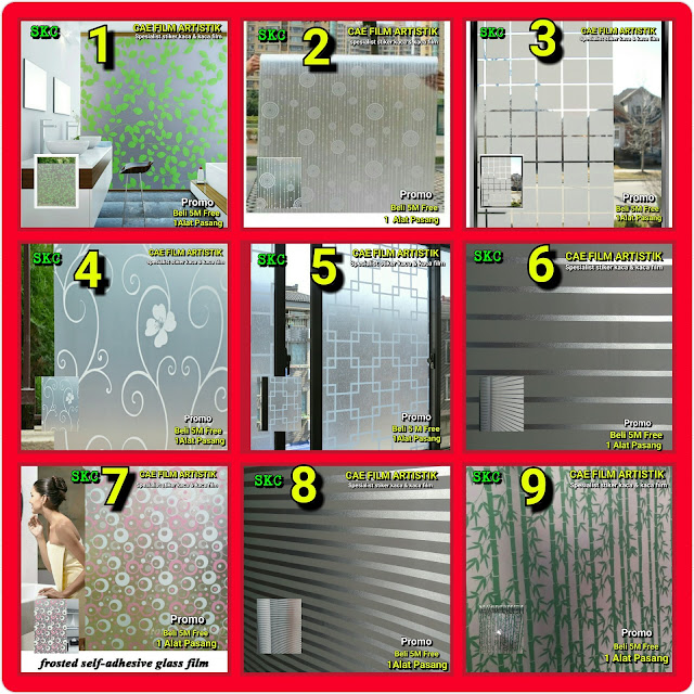 STIKER KACA CAE FILM ARTISTIK: STIKER KACA MOTIF