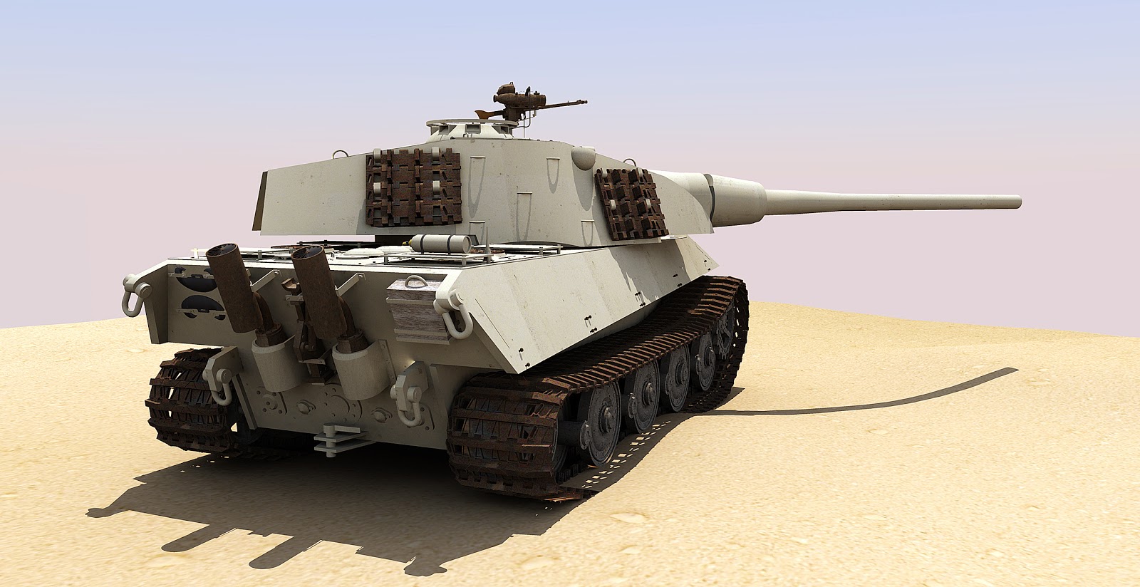 SketchUP Power 草圖力量: E75 with 128mm Pak44 L/55