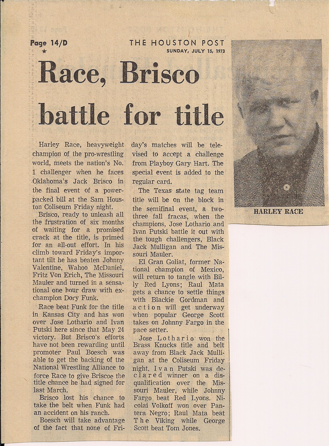 The Doctor's Note: HARLEY RACE VS. JACK BRISCO: THE NIGHT BRISCO BECAME ...