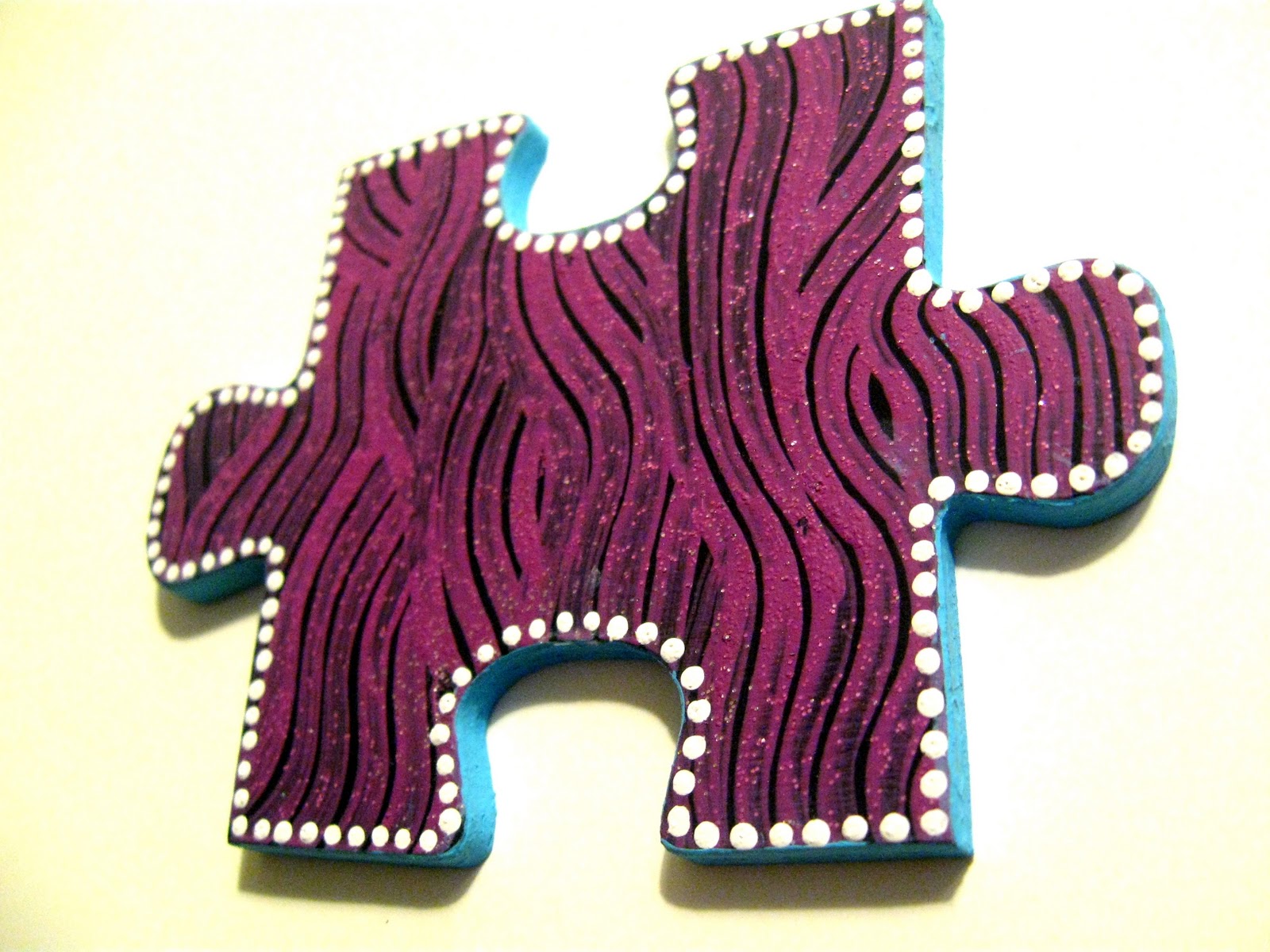 PEARLE: Up-cycle Puzzle Piece pins. Wearable Art ♥