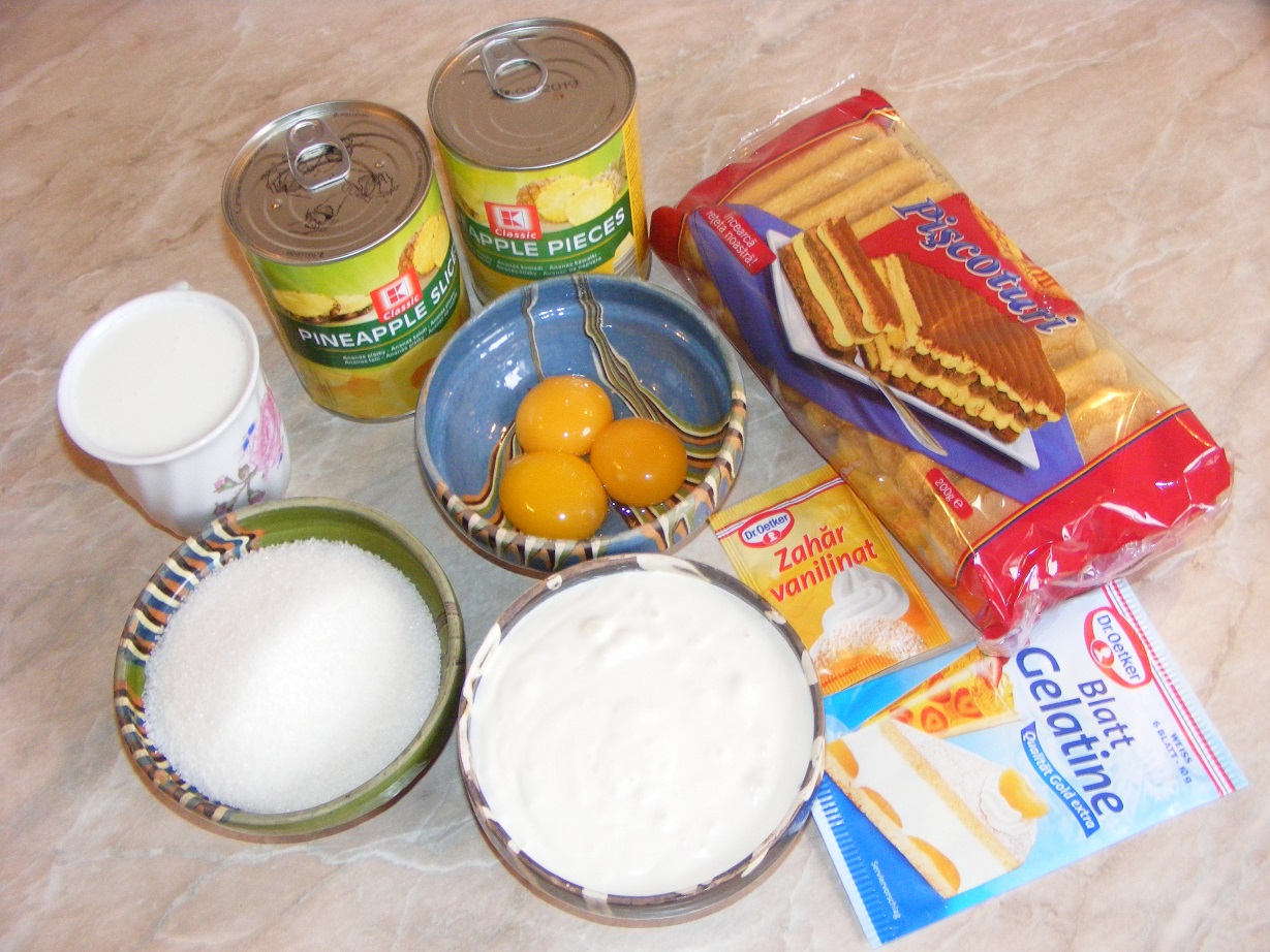 Tort diplomat cu ananas | Preparatedevis.ro