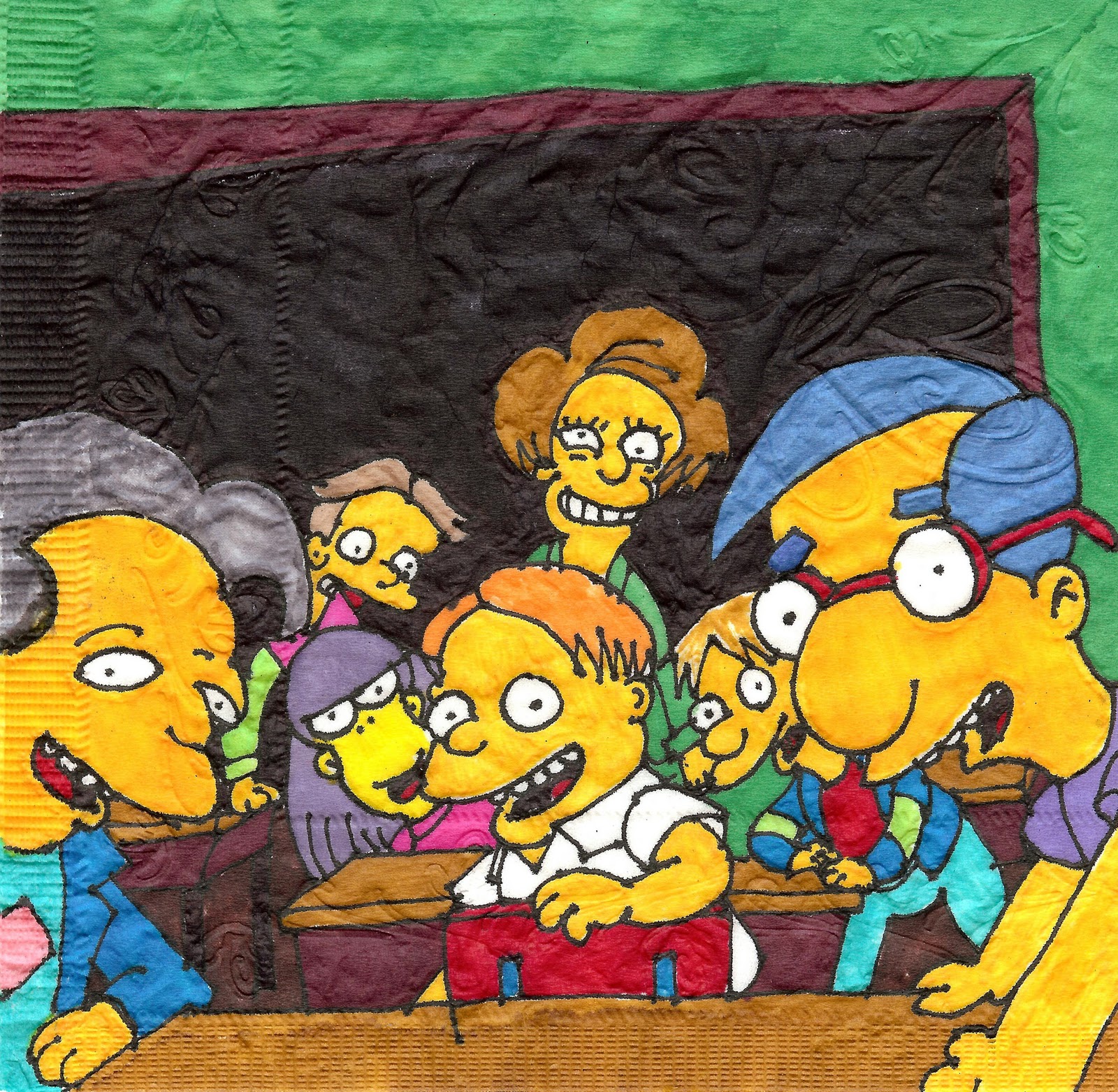 kmkirbynapkins: New Simpsons napkin art, Fall 2011