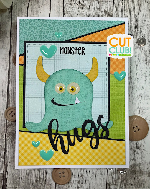 SVGCutClub: Monster Hugs!!...February Bundle-Card Sketch 106