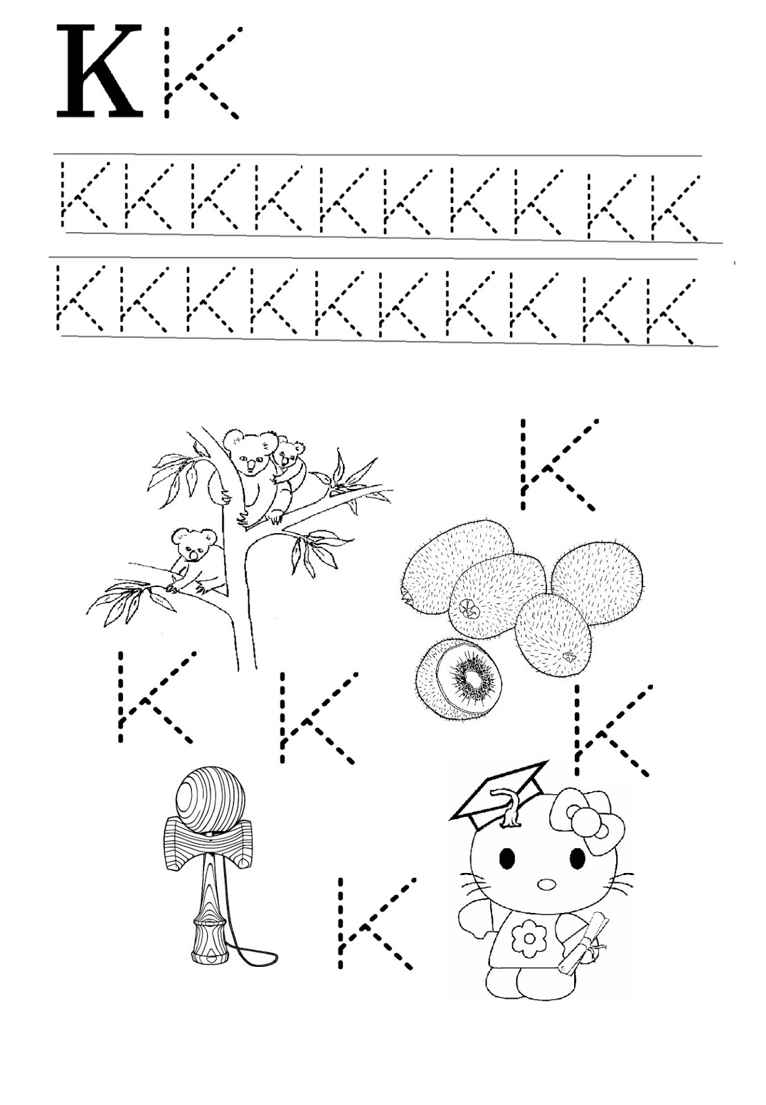 Lumea lui Scolarel...: Litera K ( mare de tipar)