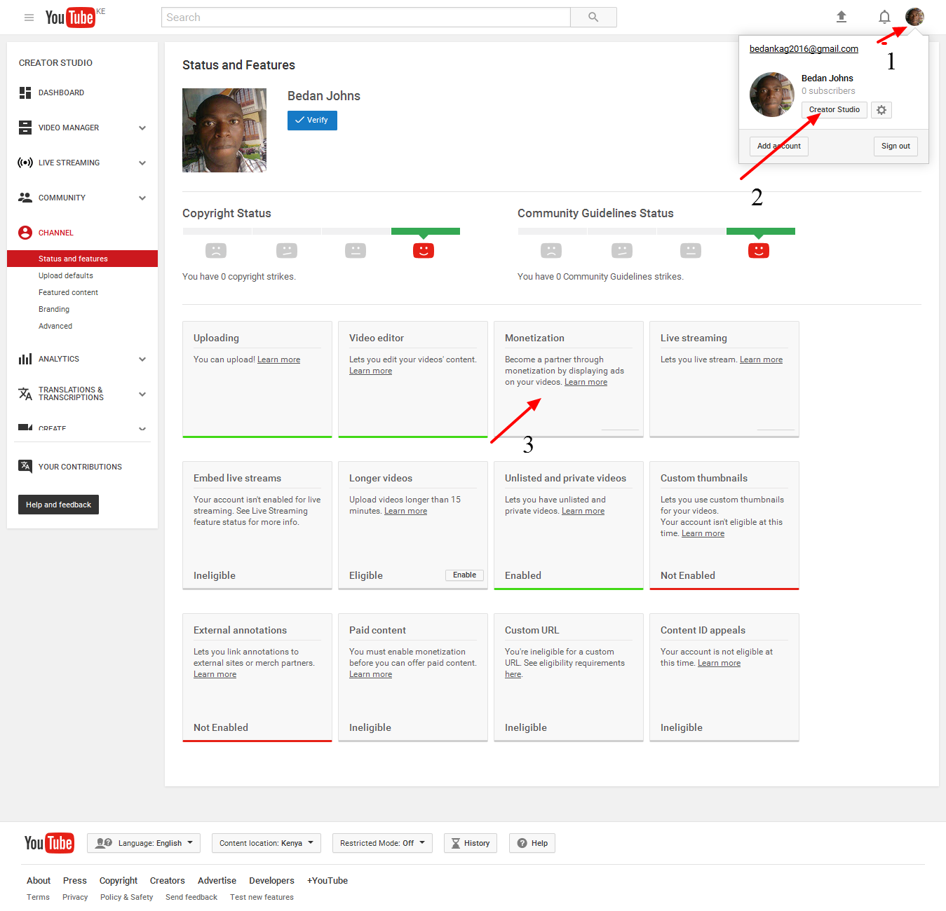 How To Sign Up For Google AdSense Account With Your YouTube Channel ...