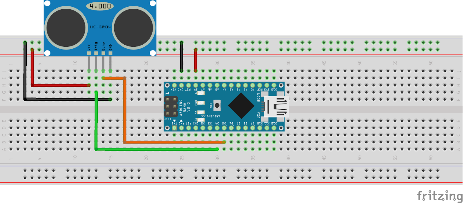 Sensor HC-SR04 de ultrasonidos