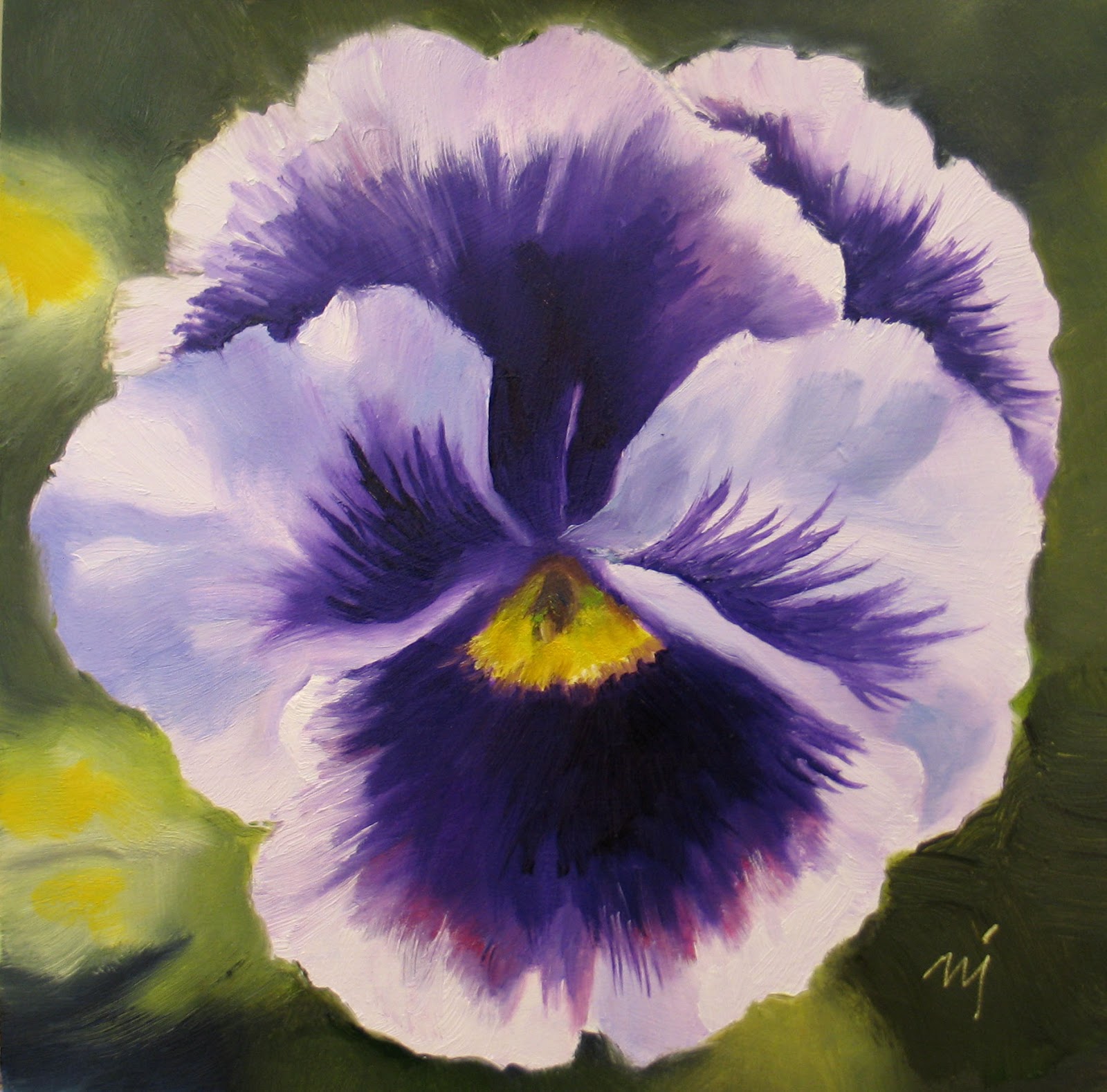 Nel's Everyday Painting: Pansy Face - SOLD