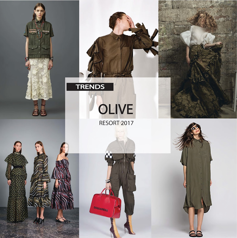 FASHION VIGNETTE: [ TREND REPORT ] WOMENS - OLIVE . RESORT 2017